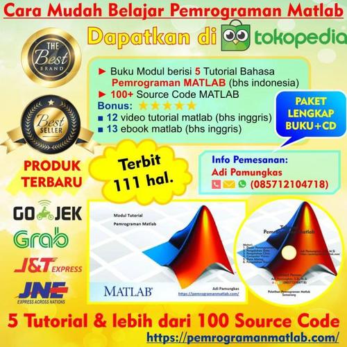 Jual Terbaru Buku Modul Tutorial Dasar & Source Code Pemrograman MATLAB ...