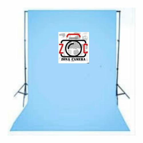 Jual Kain Background Biru Muda Polos Backdrop Layar Studio Lipat Pastel ...