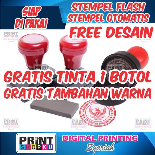 Jual CETAK STEMPEL CUSTOM OTOMATIS STEMPEL FLASH CETAK SETEMPEL LUNAS WARNA - TINTA STEMPEL ...