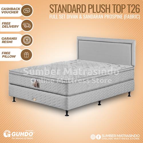 Jual Guhdo Spring Bed Kasur Standard Plush Top 180x200 cm FULL SET Prospine - FULL SET, Putih ...