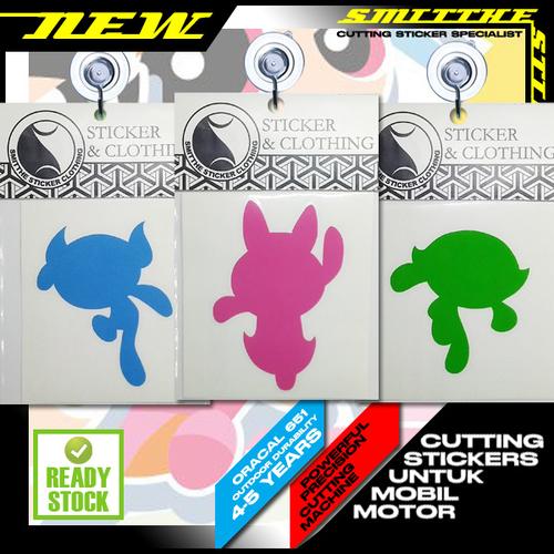 Jual Stiker Powerpuff Girls PPG silhouette Cutting Sticker - 1 Set ...