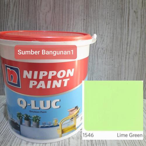 Jual Cat tembok Qluc Lime green 1547 hijau dinding triplek nippon paint ...