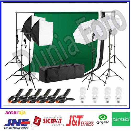 Jual paket backdrop foto studio background foto studio lighting 1 set ...