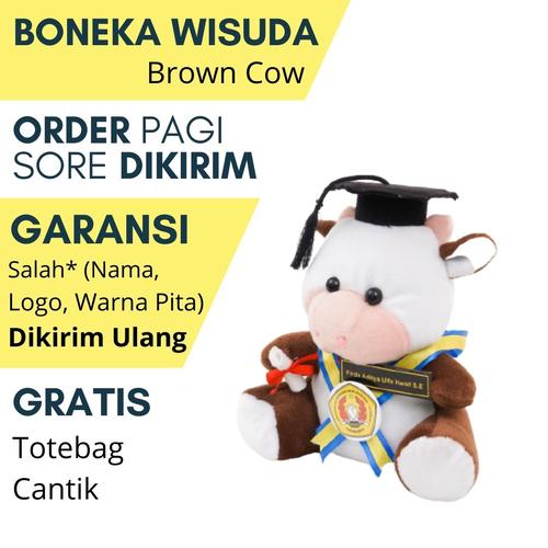 Jual Kado Wisuda Boneka Cow Small Sapi custom Nama dan Logo - Kab ...