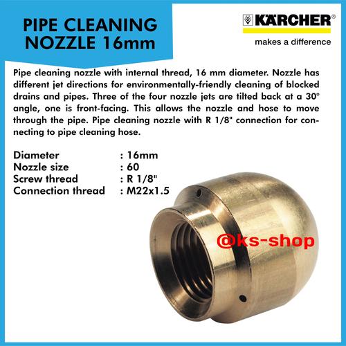 Jual Karcher Pipe Cleaning Nozzle 065 High Pressure Washer - Jakarta ...