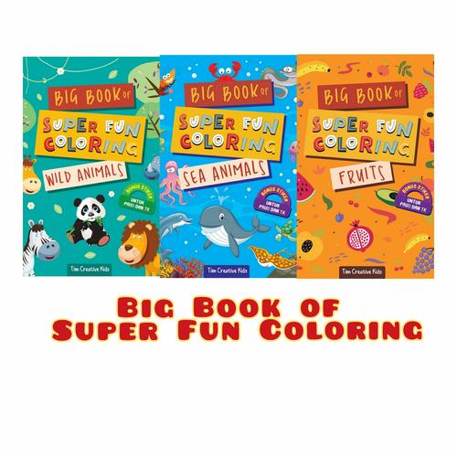 Jual Big Book Of Super Fun Coloring Fruits, Sea Animals, Wild Animals ...