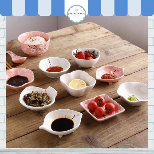 Jual 1pc Piring Saus Keramik Japanese Sakura Small Dish Soy Sauce Plate ...