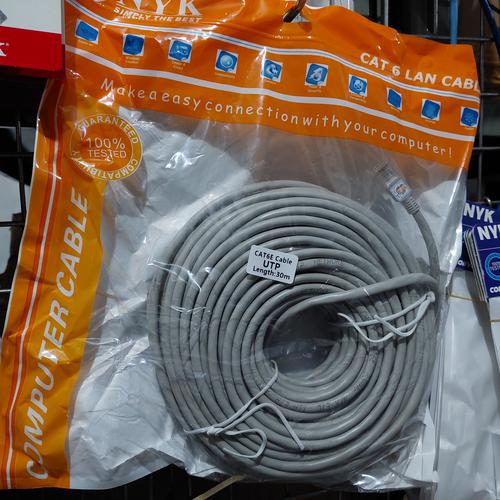 Jual Kabel LAN UTP 30M RJ45 Cat 5e Cable 30 Meter terpasang konektor ...