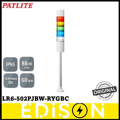Jual PATLITE LR6-502PJBW-RYGBC IP65 Tower Lamp 60mm Pole Mount with Buzzer - Jakarta Barat ...