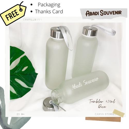 Jual Souvenir Tumbler/Botol 420ml Dop Plus Sablon - Box Silver, Dengan ...