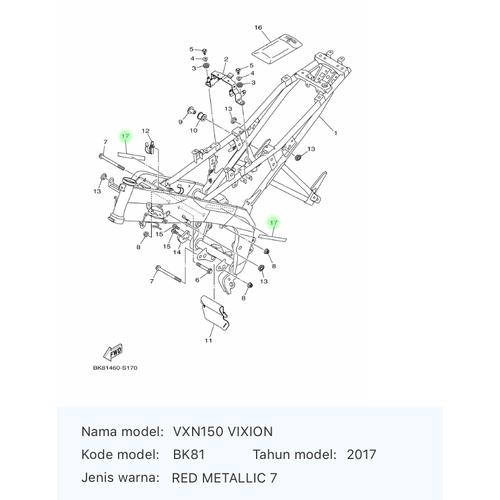 Jual Stiker Delta Box Rangka Body Samping 3C1-F118E-20 Vixion - Kota ...