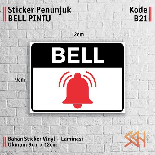 Jual Sticker Stiker Vinyl Penunjuk Bell Pintu 9x12 cm | BEL2 - B21-Bell ...