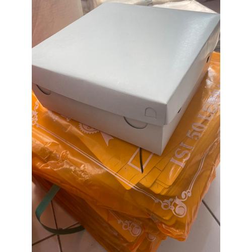 Jual NASI KOTAK/KOTAK NASI/DUS MAKANAN POLOS PUTIH 18X18 20x20 cm ...