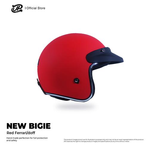 Jual Helm JP Retro New Bigie Solid - Red Ferrari Doff/ Black - L - Kab ...