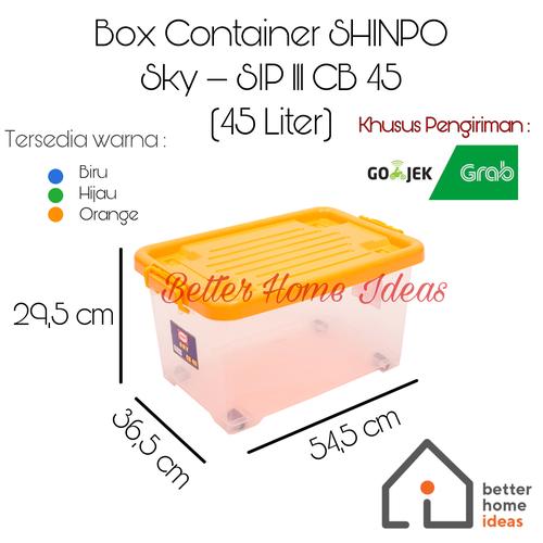 Jual Box Container SHINPO Sky - SIP 111 CB 45 (45 Liter) - Orange ...