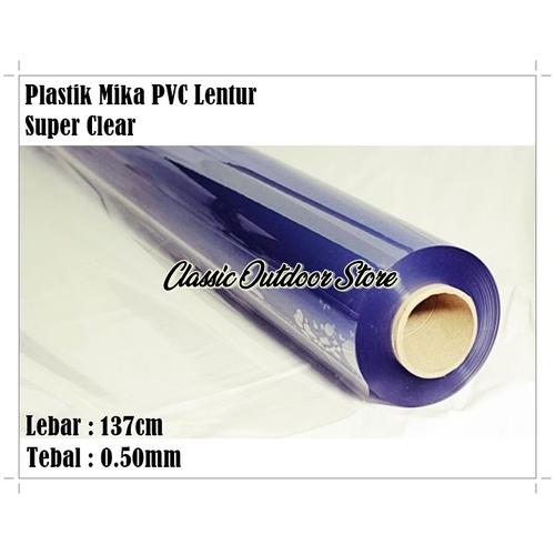Jual Plastik PVC Mika Lentur Bening Lebar 137 cm Tebal 0.50mm - Sudah ...