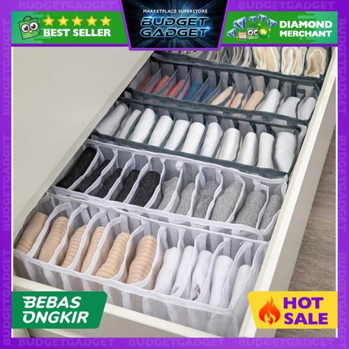 Jual Junejour Kotak Sekat Pakaian Closet Organizer Storage Box - M1467 ...