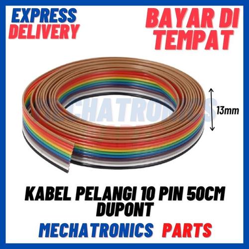 Jual KABEL PELANGI 10 PIN 10P 50CM RAINBOW PITA RIBON RIBBON DUPONT ...