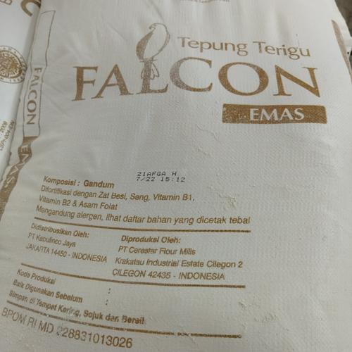 Jual Tepung Terigu Falcon Emas Protein Tinggi 25 KG Grab & Gojek ...