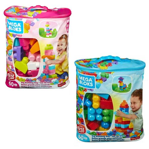 Jual Mega Bloks First Builders Big Building Bag 60pcs Blocks Original ...