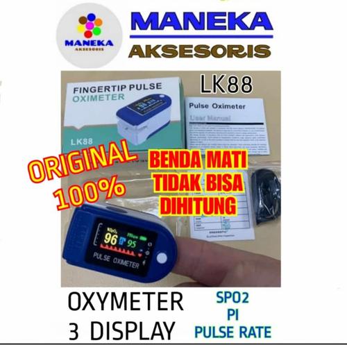 Jual ORIGINAL LK88 Oxymeter Fingertip Pulse Oximeter Ukur Oksigen ...