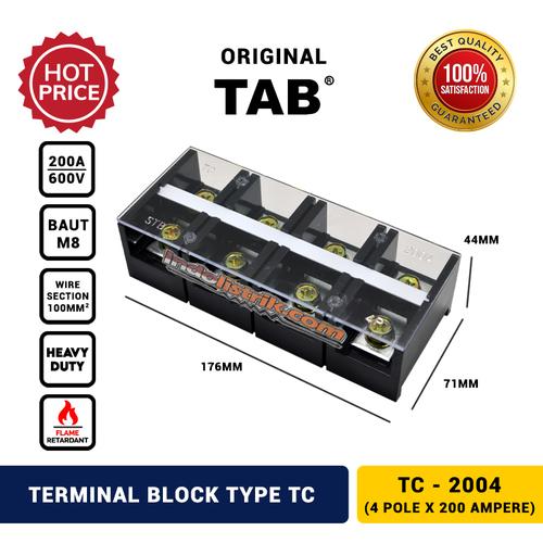 Jual Terminal Blok Kabel 200A x 4Pole Terminal Block TC2004 TAB ...