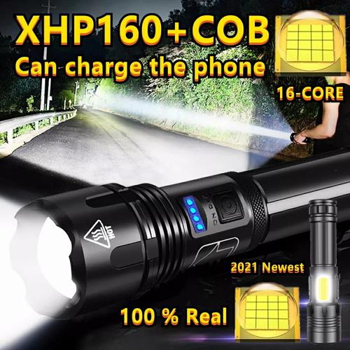 Jual Senter tactical zoomable xhp 160 +cob light - xhp99+ 26650 - Kota ...