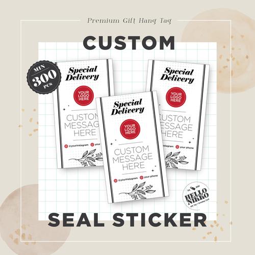 Jual Seal Sticker custom label pengiriman kartu segel kemasan box ...