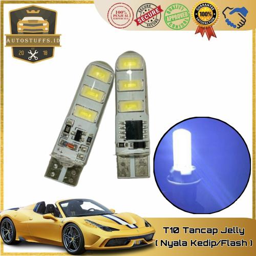 Jual Lampu Led T10 Crystal Jelly Strobo Kedip/Lampu LED T10 Tancap/Led ...