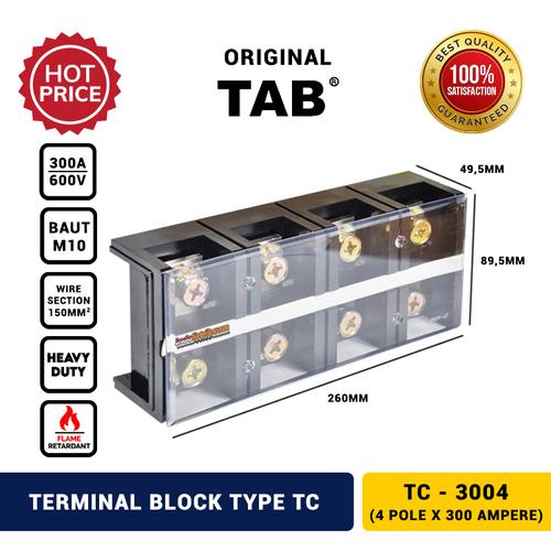 Jual Terminal Block / blok Kabel TC-3004 TAB 300A 4Pole - Jakarta Pusat ...
