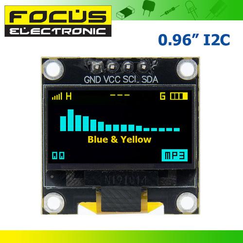 Jual 0.96 inch Yellow Blue I2C OLED Module 128x64 0.96" LCD for Arduino ...