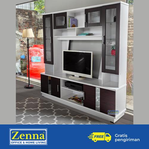 Jual Zenna wall unit TV 12 / tv cabinet besar / meja tv besar/rak tv ...