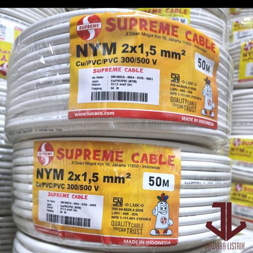 Jual SUPREME KABEL NYM 2X1,5 MM ROLLAN 50M 50 METER KAWAT - Jakarta Timur - JAWARA.LISTRIK ...