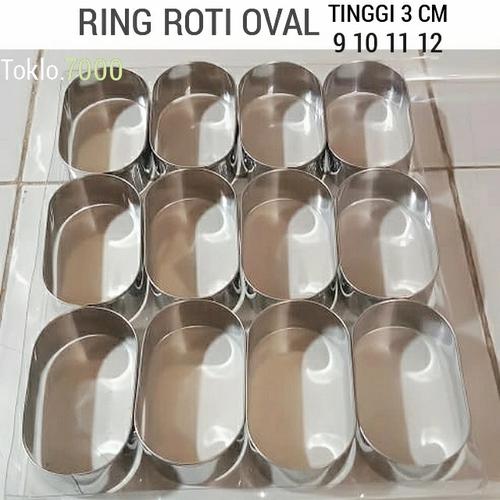 Jual cetakan roti oval 9 10 12 tinggi 3cm - 12x7 - Kab. Bogor ...