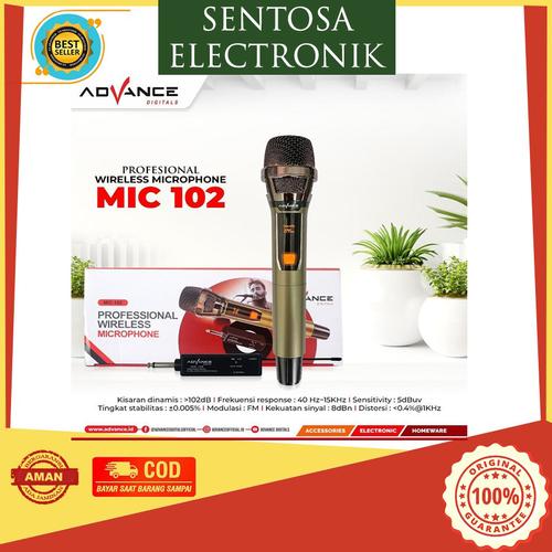 Jual Mic Wireless Advance 102 Microphone Tanpa Kabel Suara Jernih Keras ...
