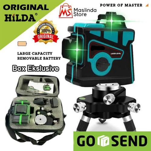 Jual HILDA Laser LEVELING PENGUKUR 3D High Precision 12 Line Box ...