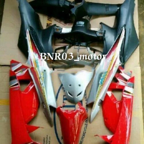Jual Full Body Halus Kasar Motor Honda Supra Fit New Merah Silver ...