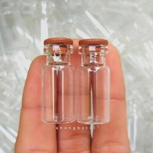 Jual botol kaca vial 3 ml / tutup karet / botol tester / botol kecil ...