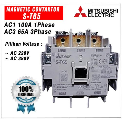 Jual Contaktor/Kontaktor ST65 AC 220V & AC 380V MITSUBISHI Made in ...