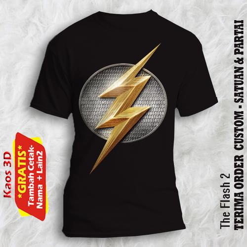 Jual Kaos logo The Flash semua ukuran gratis tambah cetak & desain baru ...