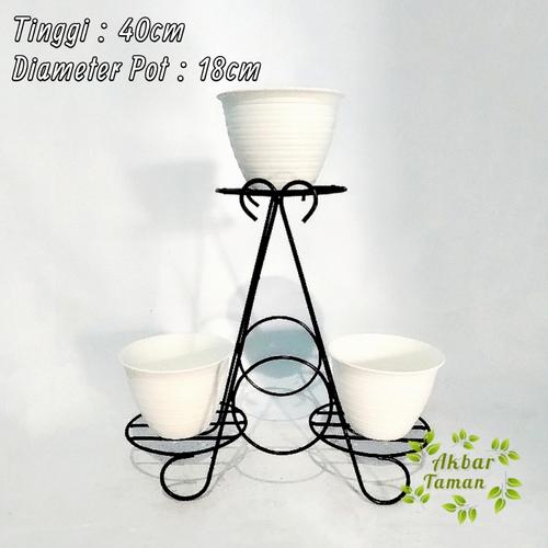Jual Standing Rak Pot Tanaman Bunga Besi Model A Minimalis Tinggi 40cm ...