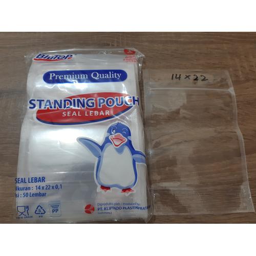 Jual KLIP KEMASAN BENING TEBAL PLASTIK STANDING UP POUCH 14 X 22 CM ISI ...