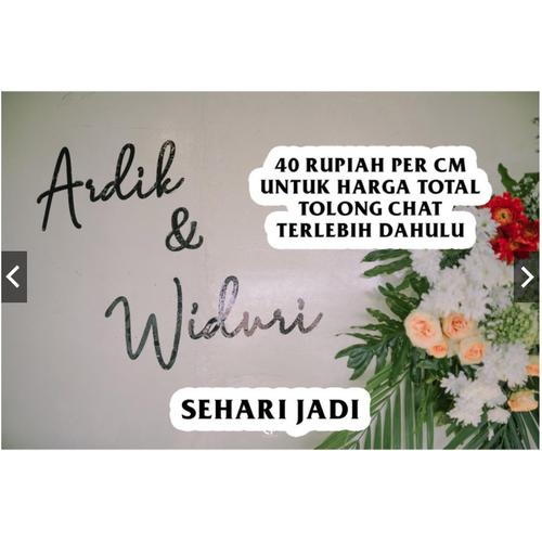 Jual CUSTOM CUTTING STICKER BESAR BACKDROP WEDDING NIKAHAN BALON MOBIL ...