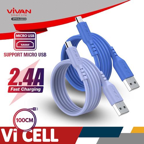 Jual Kabel Data Micro VIVAN VSM100 2.4A Silicone - 100CM Garansi 1 ...