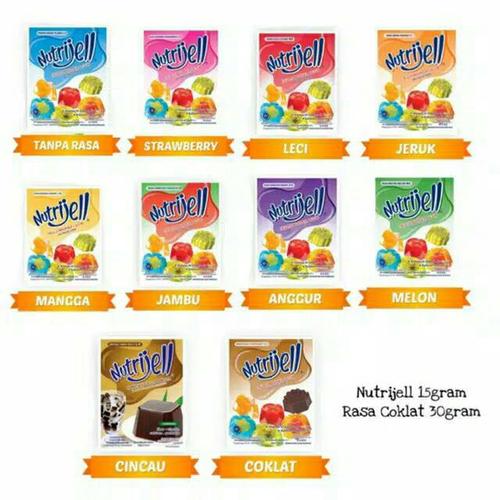 Jual NUTRIJELL VARIAN BUAH NUTRIJEL RASA BUAH COKLAT PLAIN ALL VARIAN ...