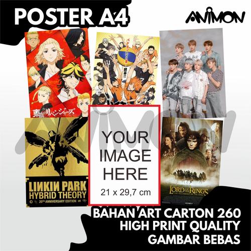 Jual Cetak Custom Print Poster Ukuran A4 Bahan Tebal Art Carton 260 ...
