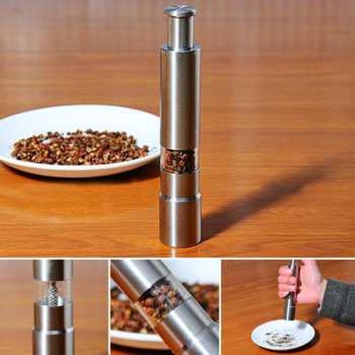 Jual Penggiling Biji Lada Merica Pepper Manual Hand Grinder - silver ...