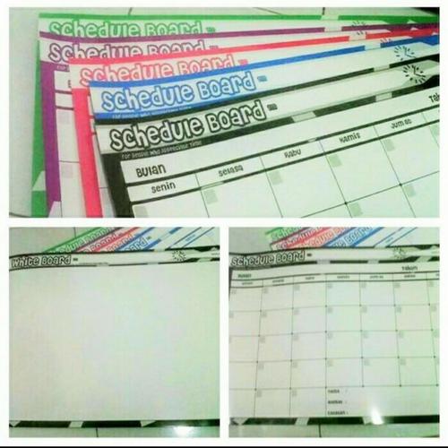 Jual papan tulis kertas schedule board papan tulis bolak balik white ...