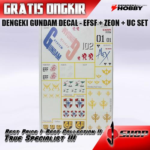 Jual DENGEKI GUNDAM DECAL - EFSF + ZEON + UC SET - Kota Semarang - J ...