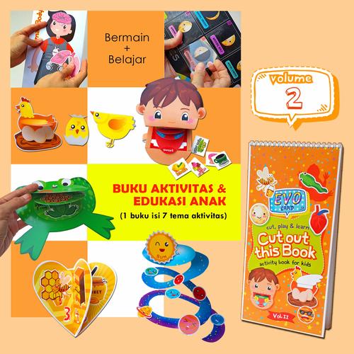 Jual kids learning activity book vol.2 cut learn match. busy book for ...